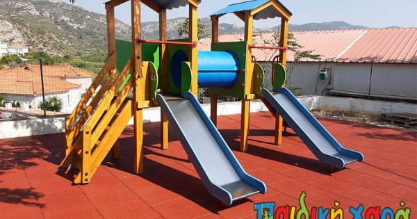 Σύνθετο όργανο 2 πύργων με τούνελ και 2 τσουλήθρες - 558